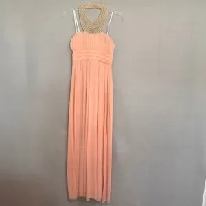 City Triangles | Dresses | City Triangles Pearl Halter Mesh Maxi Dress ...